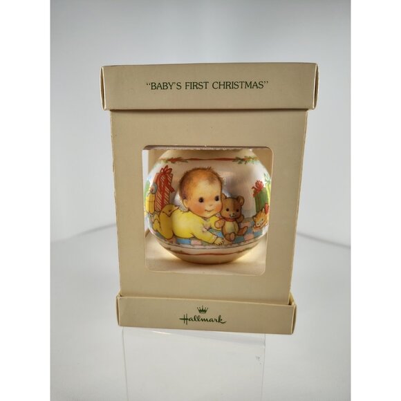 Hallmark | Holiday | Vintage Hallmark Babys First Christmas 978 Silk ...